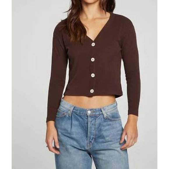 Chaser | Sweaters | New Chaser Button Down Cropped Cardigan In Falcon ...